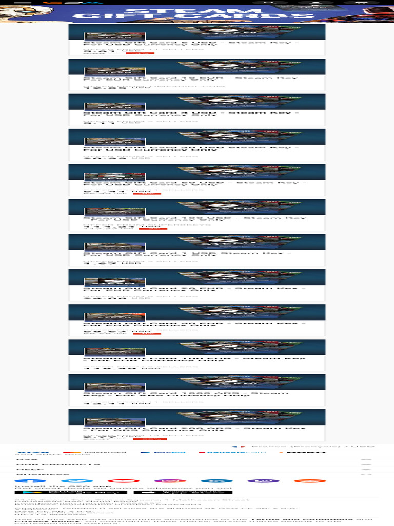 Steam Gift Cards - G2A.COM | PDF | United States Dollar