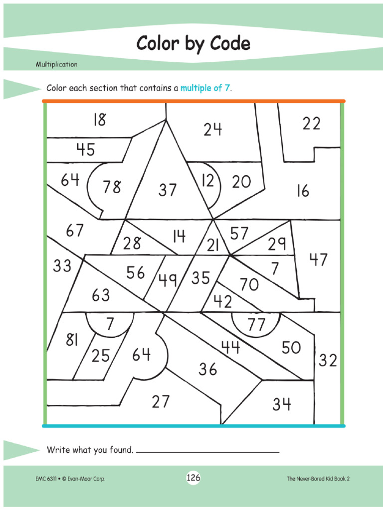 ColorByCode Multiplication | PDF