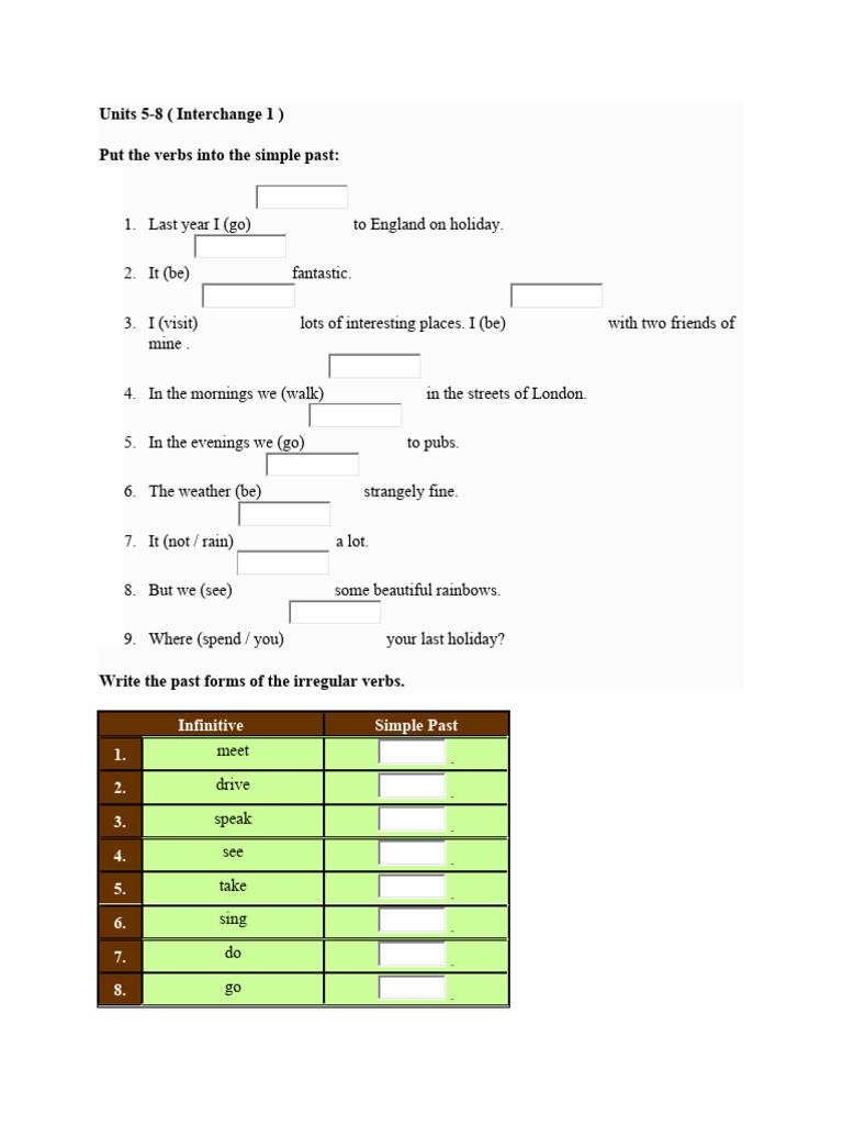 Unit 5 - 8 Interchange 1 | PDF