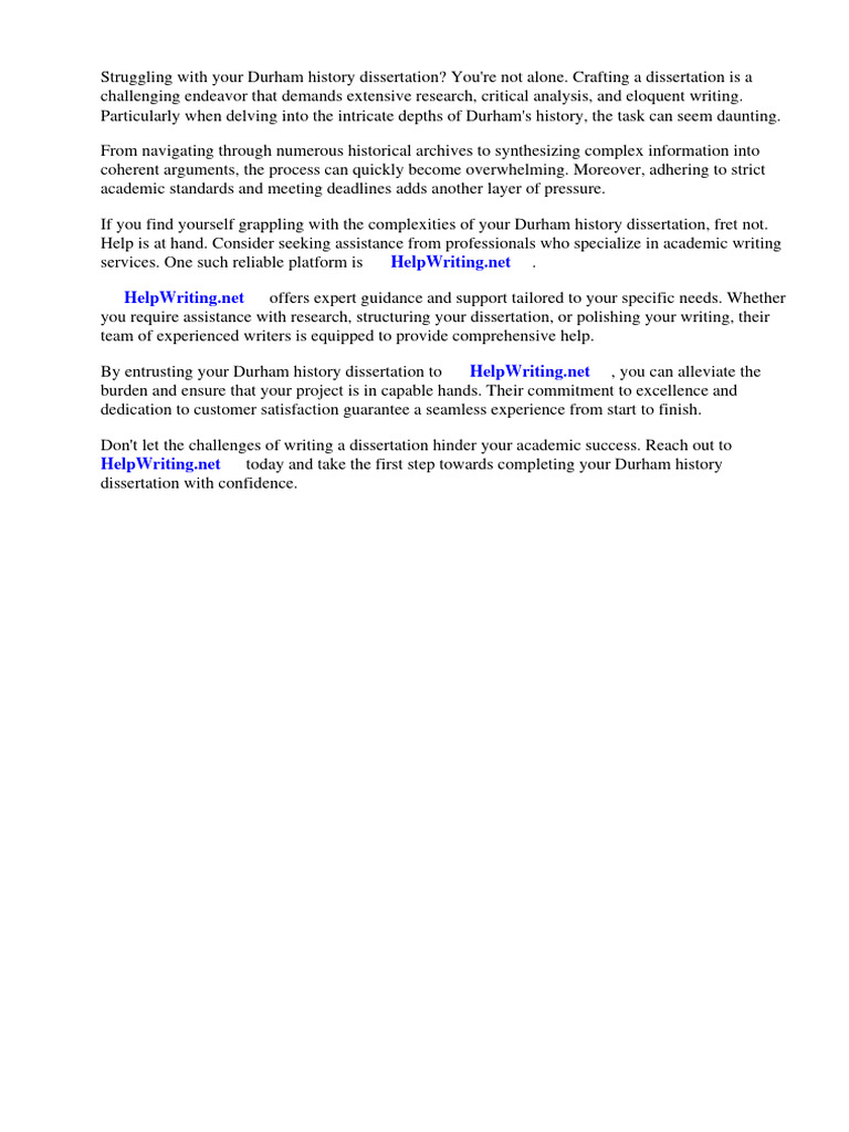 Durham History Dissertation | PDF | Thesis | Leadership
