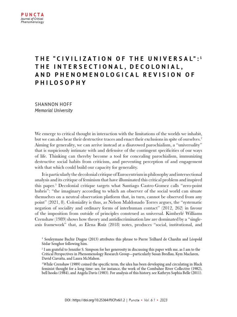 Hoff-The Civilization of The Universal | PDF | Experience | Reality