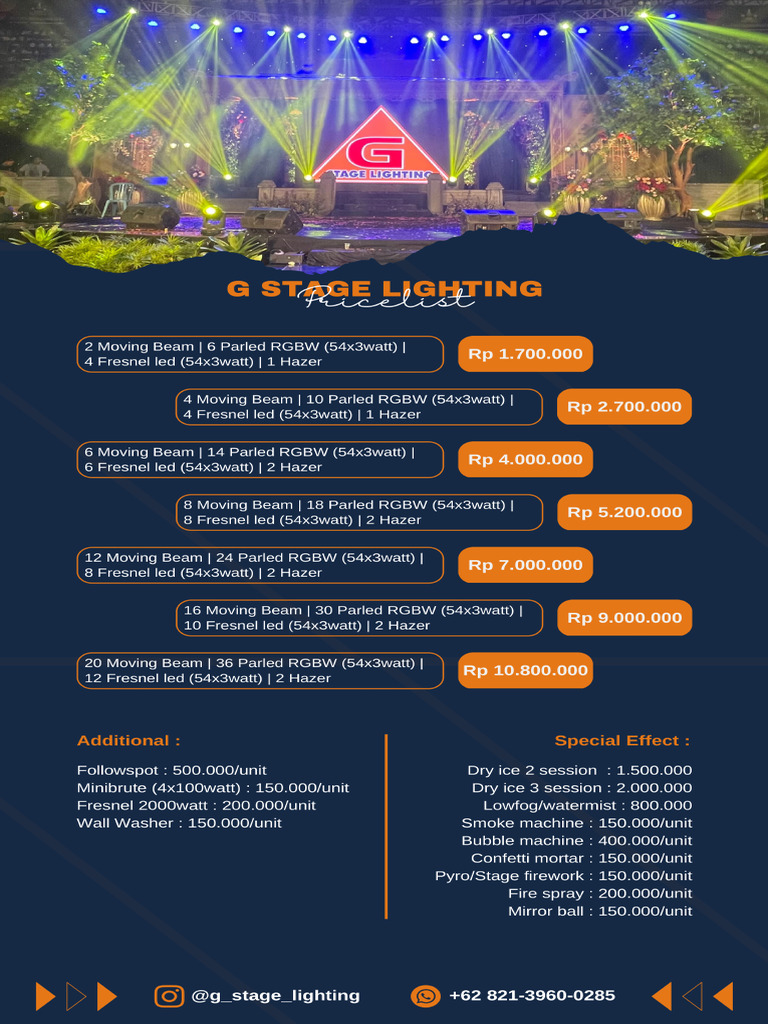 Pricelist G Stage Lighting | PDF