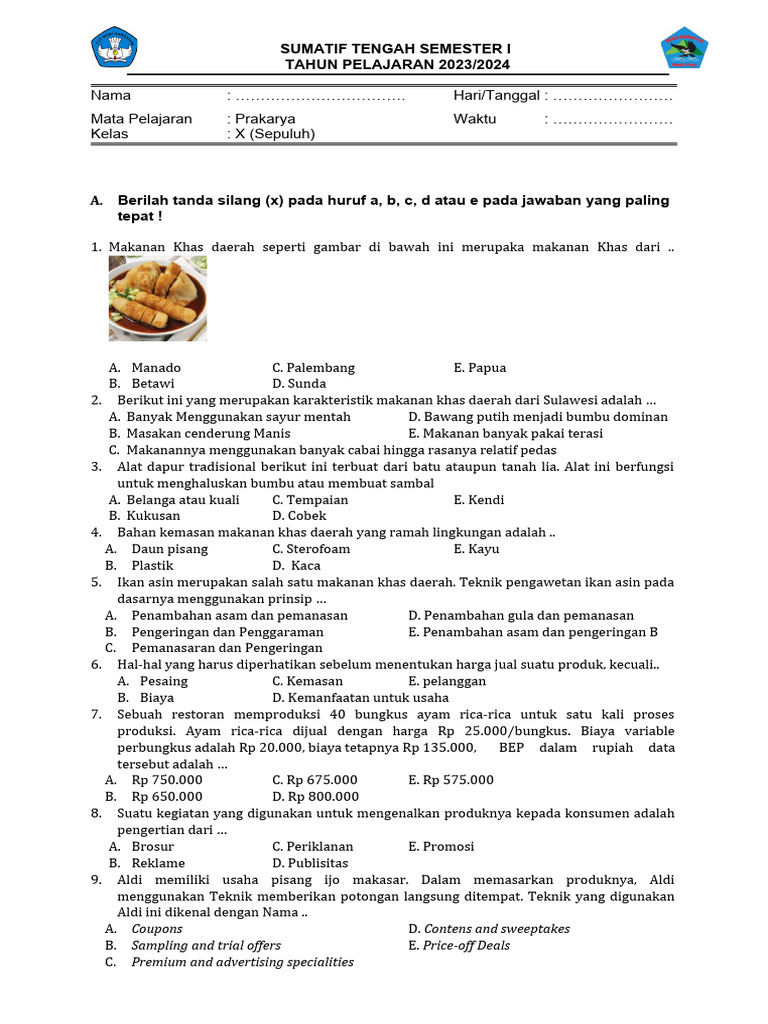 Sas Mulok Kelas 11 2023 | PDF