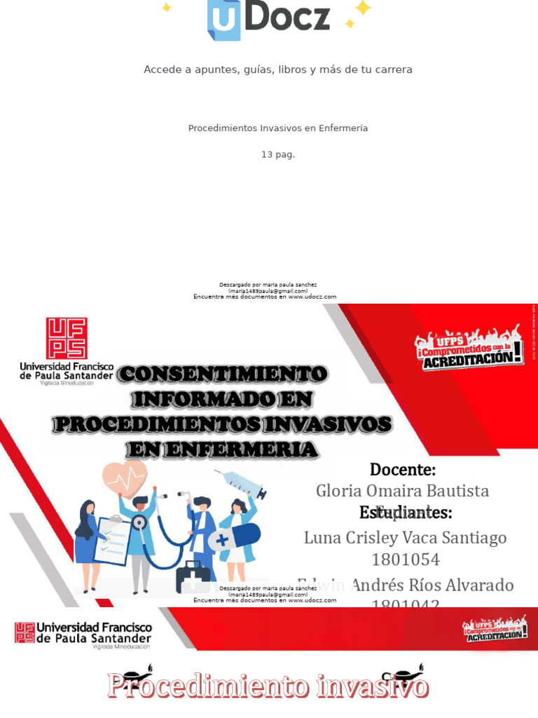 Procedimientos Invas 772750 Downloadable 167715 | PDF | Enfermería | Cuidado de la salud