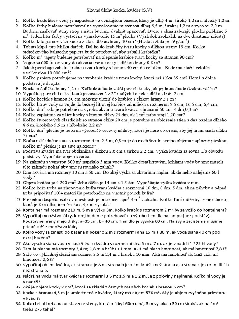 Kocka A Kváder | PDF
