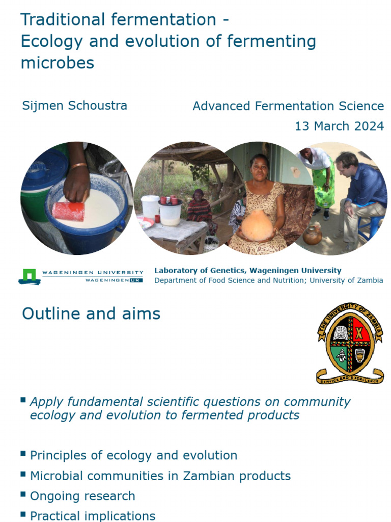 Schoustra Lecture Adv Food Fermentation 13 March 2024 | PDF | Evolution ...