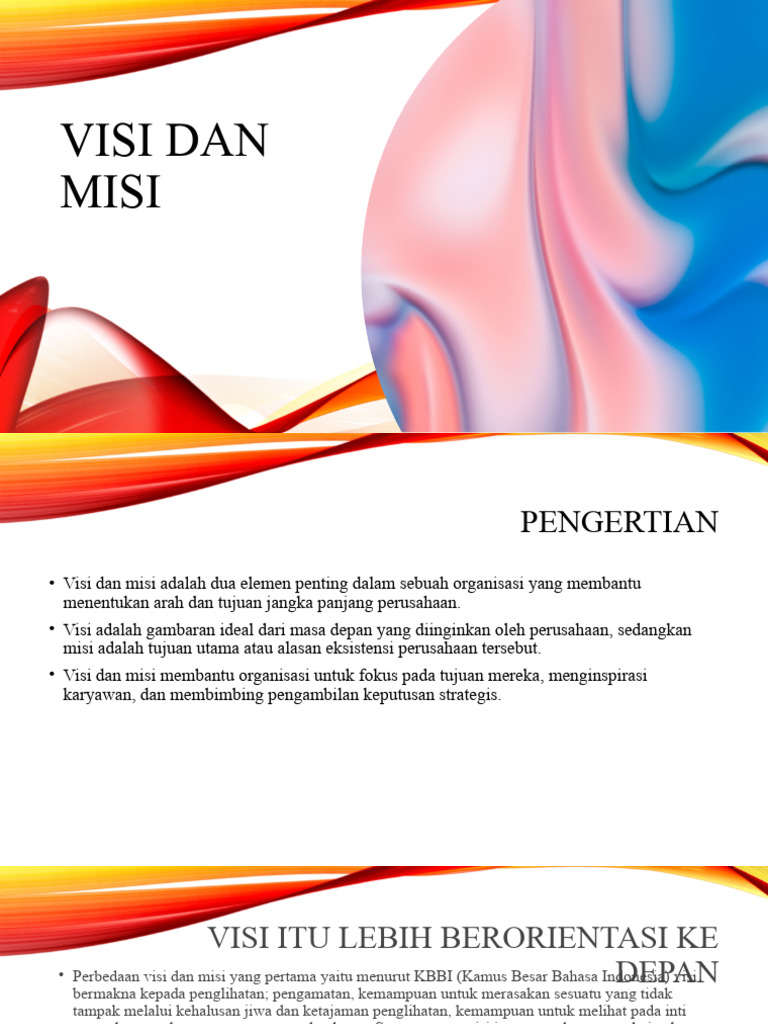 Perbedaan Visi dan Misi Organisasi | PDF