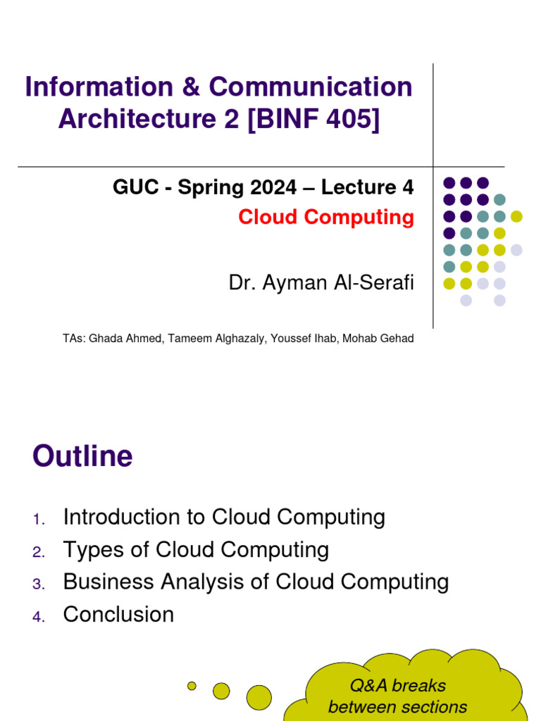 Lecture 4 slides | PDF | Cloud Computing | Software As A Service