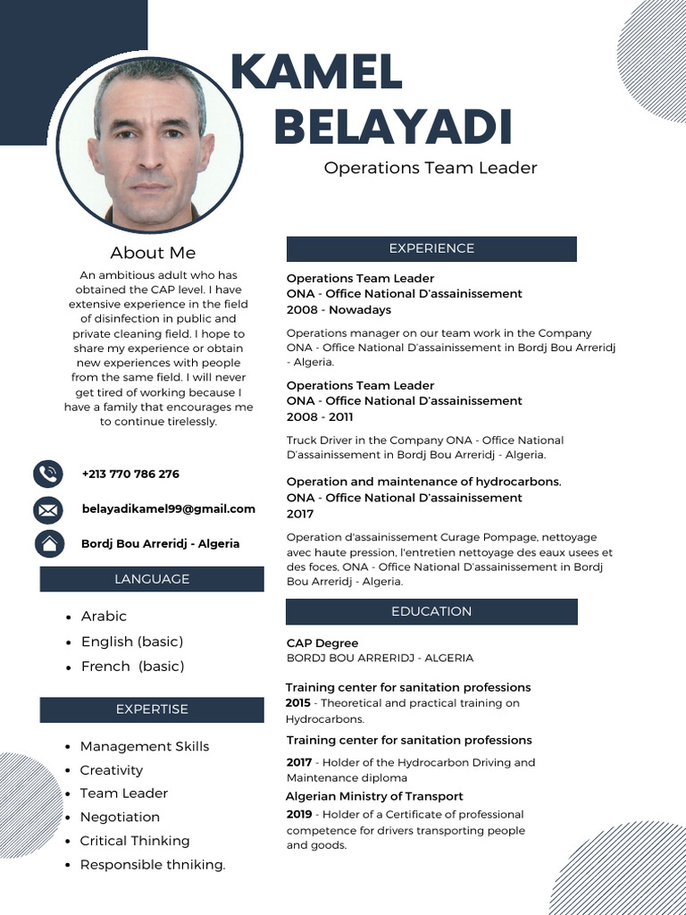 Blue Professional Modern CV Resume | PDF