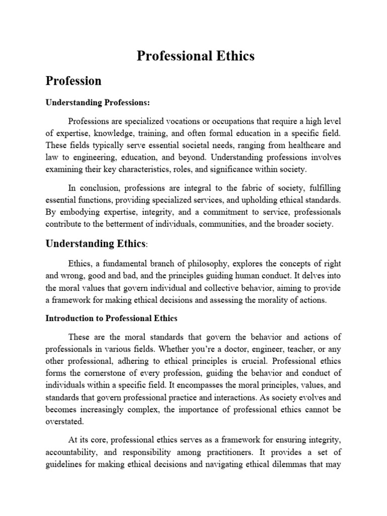 Lecture 1 | Download Free PDF | Professional Ethics | Morality