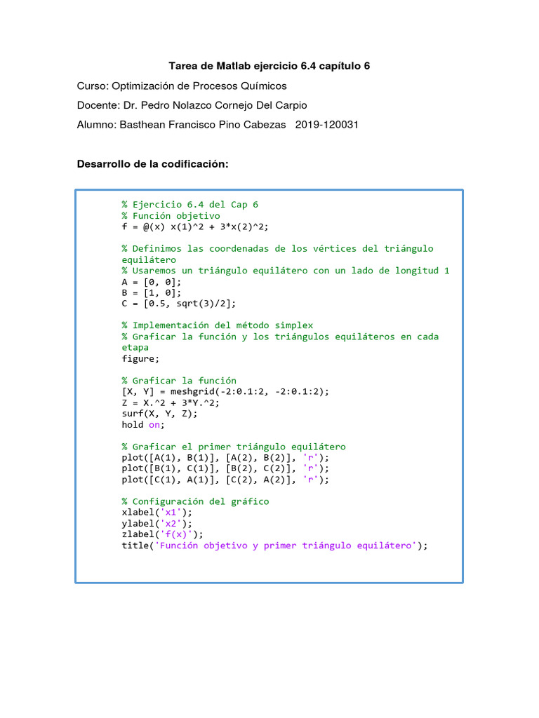 Metodo Simplex 6.4 Cap 6 Basthean Pino (Matlab) | PDF | Geometría del ...