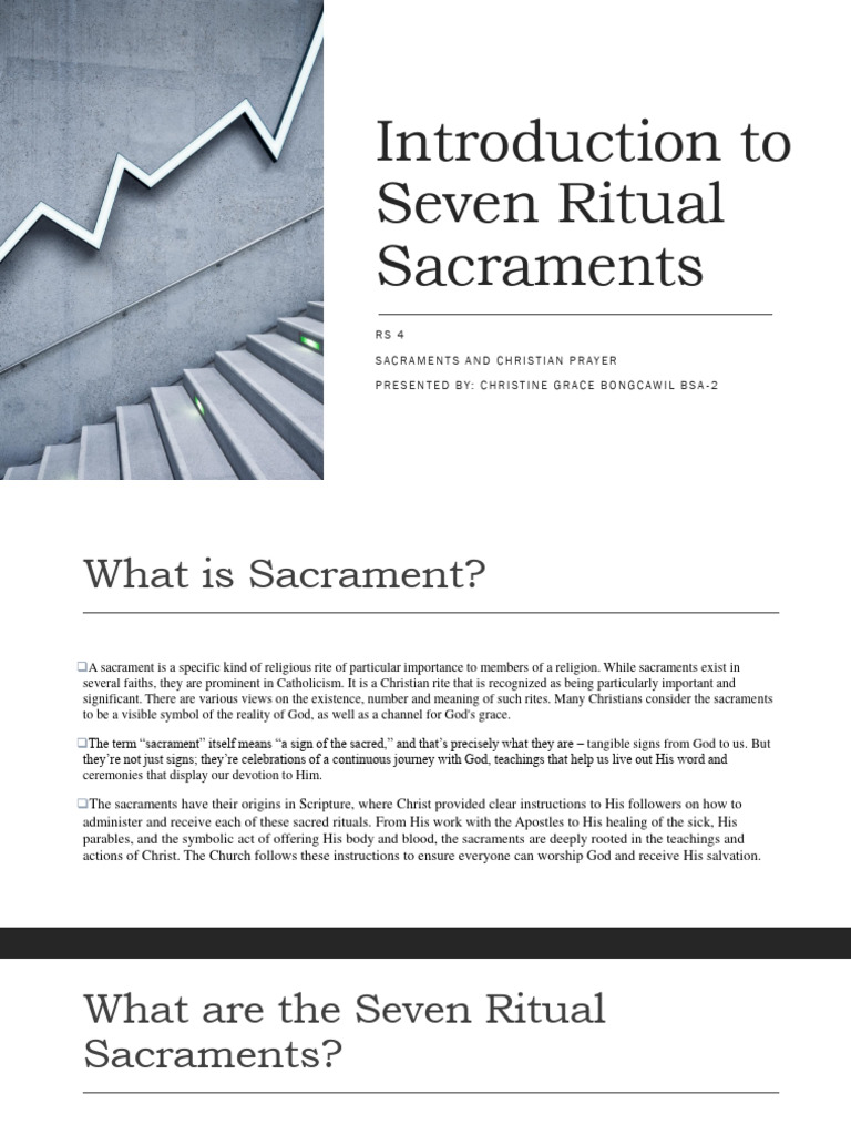 RS 4 Introduction To Seven Ritual Sacraments | PDF | Sacraments | Eucharist