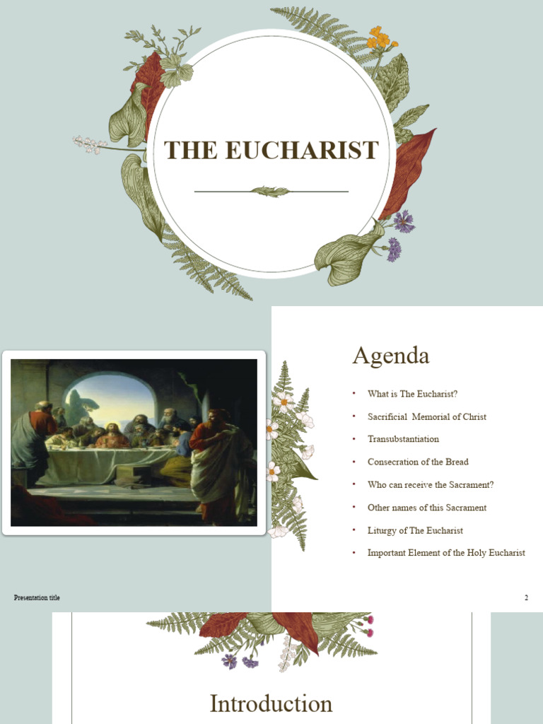 Understanding the Holy Eucharist | PDF | Eucharist | Mass (Liturgy)