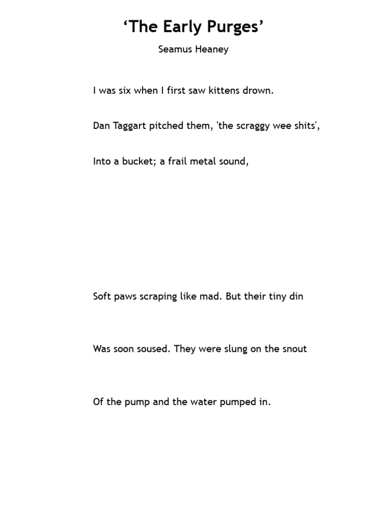 The Early Purges Annotated | PDF | Poetry