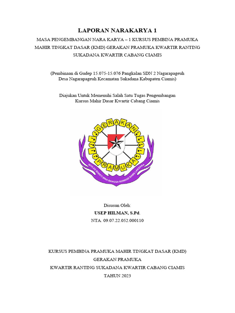 Laporan Narakarya 1 KMD Fixx | PDF