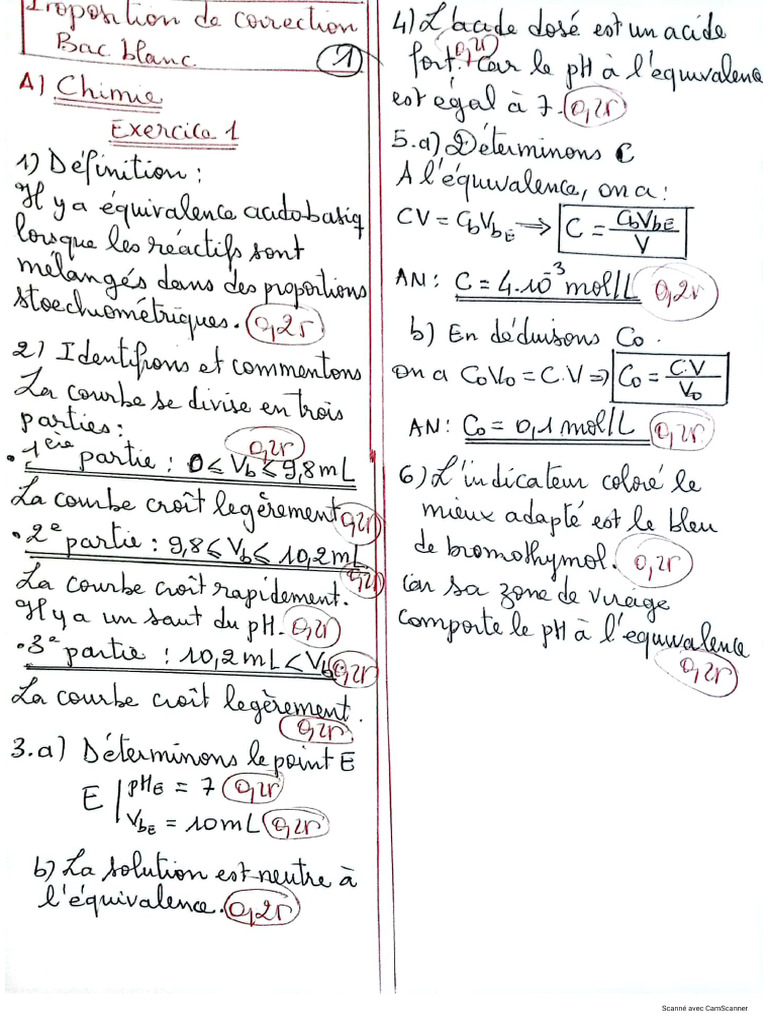 6 Physiques Et Chimie Tle D Corrigé | PDF
