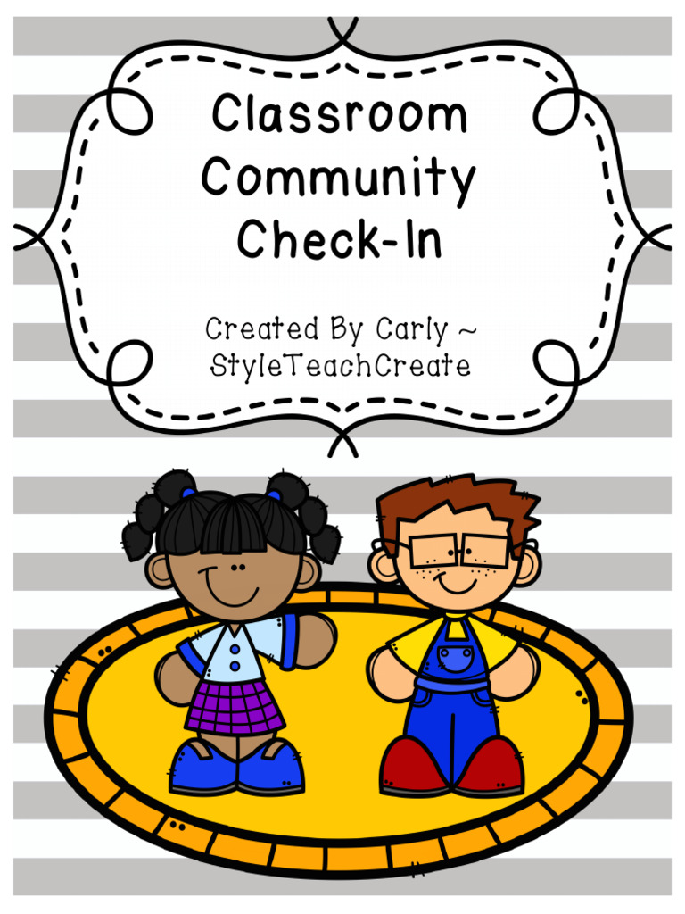 Classroom Community Check-In: Created by Carly Styleteachcreate ...