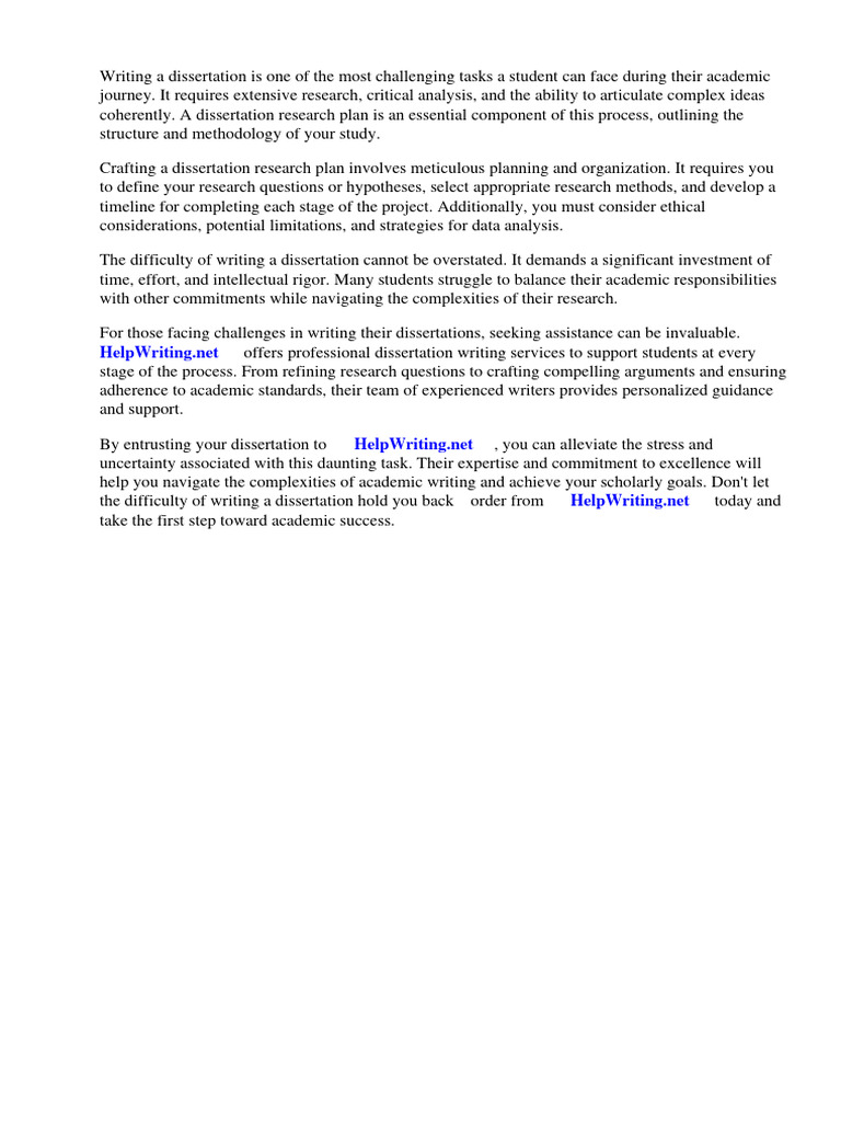 What Is A Dissertation Research Plan | PDF | Thesis | Qualitative Research