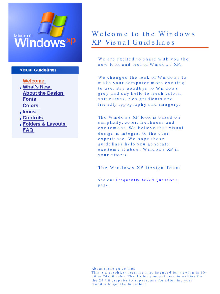 Windows XP Visual Guidelines | PDF | Icon (Computing) | Adobe Photoshop