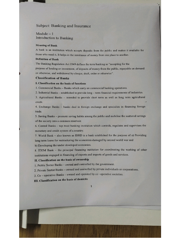Banking Notes | PDF