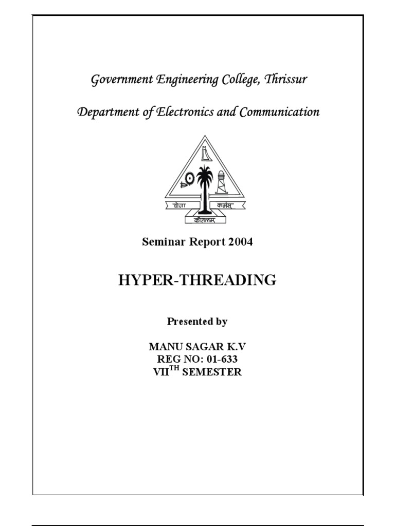 Manu Hyper Threading | PDF | Parallel Computing | Central Processing Unit