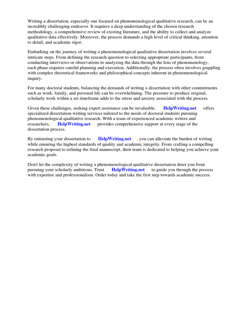 Writing The Phenomenological Qualitative Dissertation Step-By-step ... Writing The Phenomenological Qualitative Dissertation Step-By-step ...