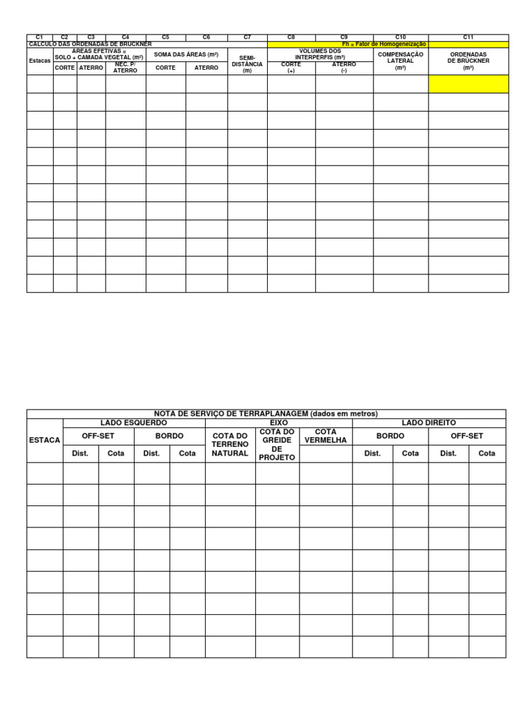 Tabelas para imprimir (no mínimo 3 cópias) | PDF
