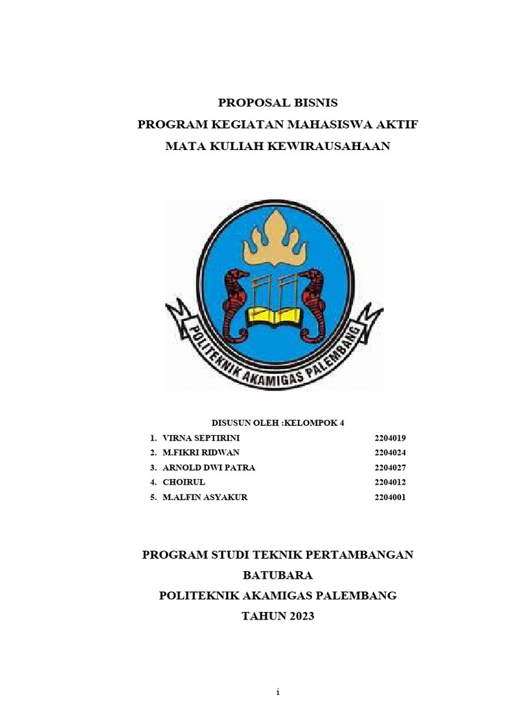 PROPOSAL - Kelompok - 4 PPKM | PDF
