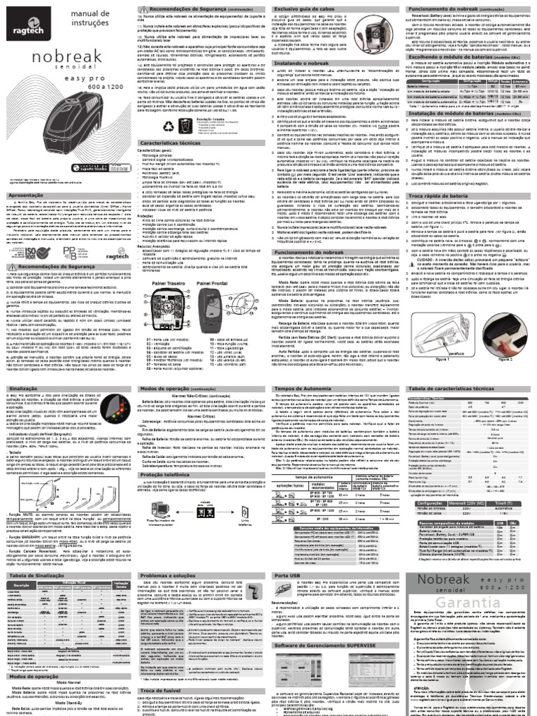 10IMP00043 - Manual Easy Pro 600 A 1200 - Rev B (A3) | PDF