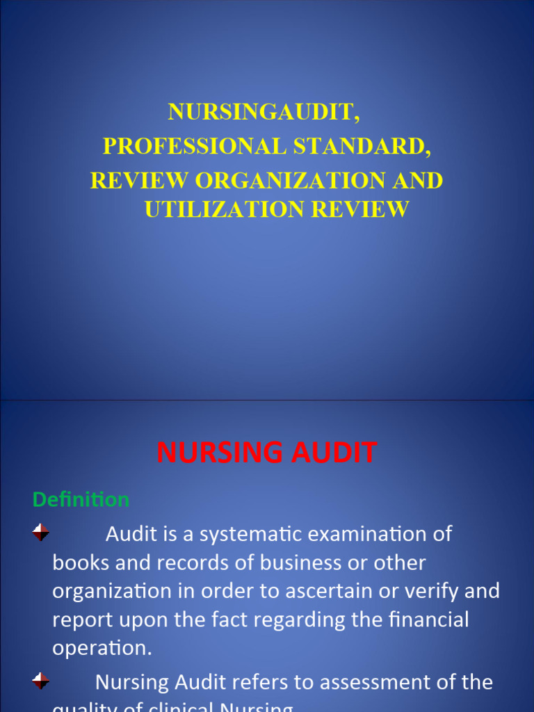 NURSINGAUDIT | Download Free PDF | Nursing | Joint Commission