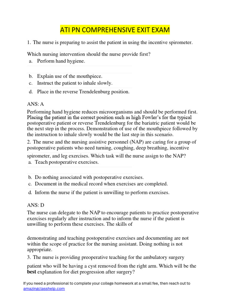Ati PN Comprehensive Exit Exam | PDF
