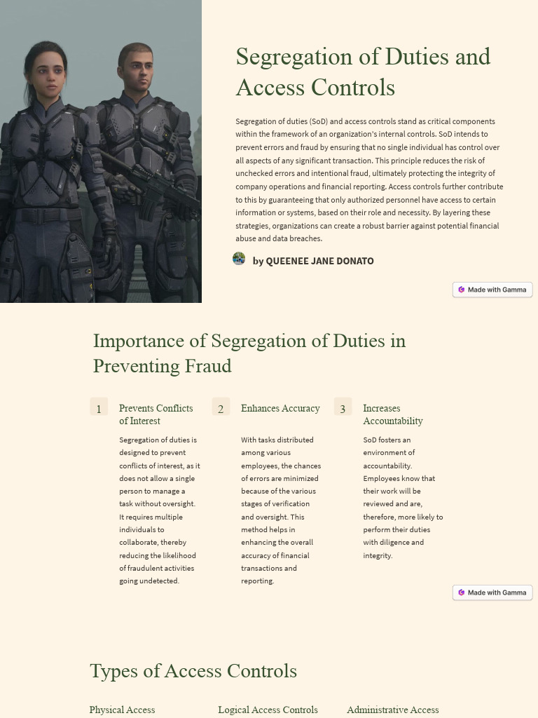 TOPIC 9 Segregation-of-Duties-and-Access-Controls | PDF | Computer ...