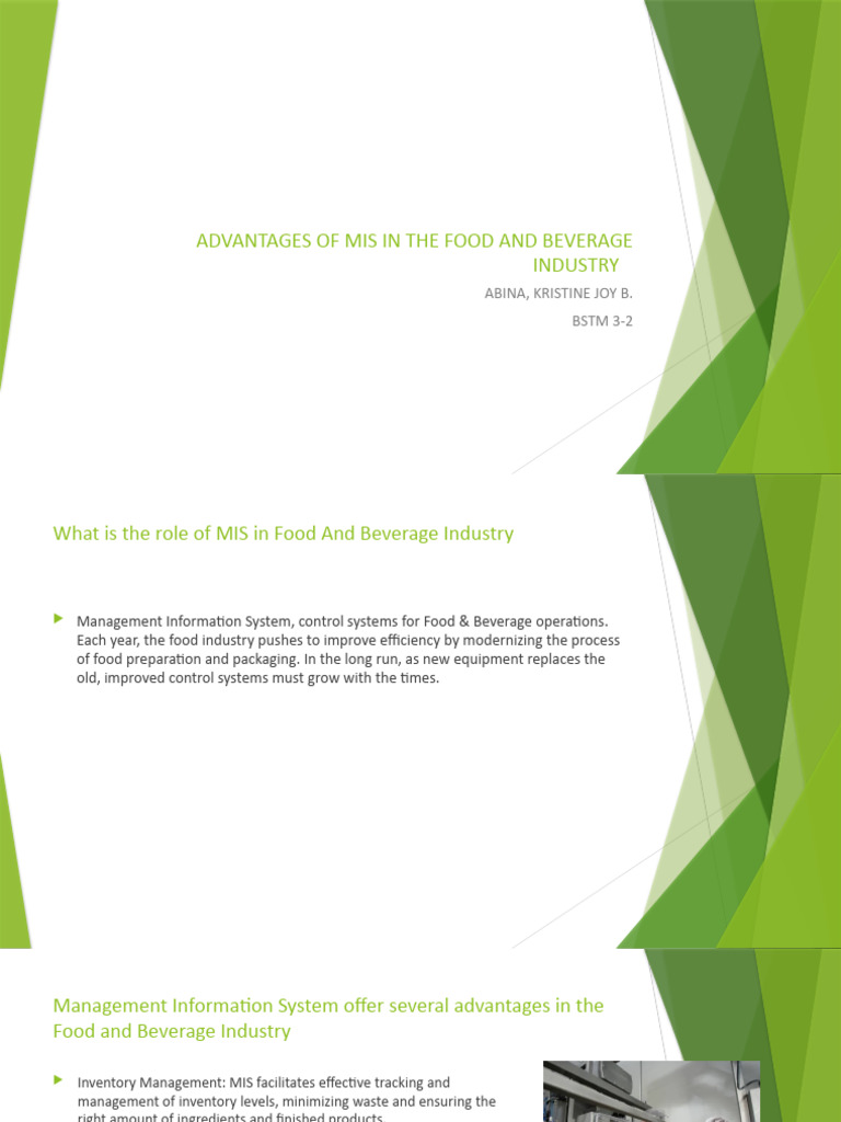 MIS in Food and Beverage Industry | PDF | Management Information System ...