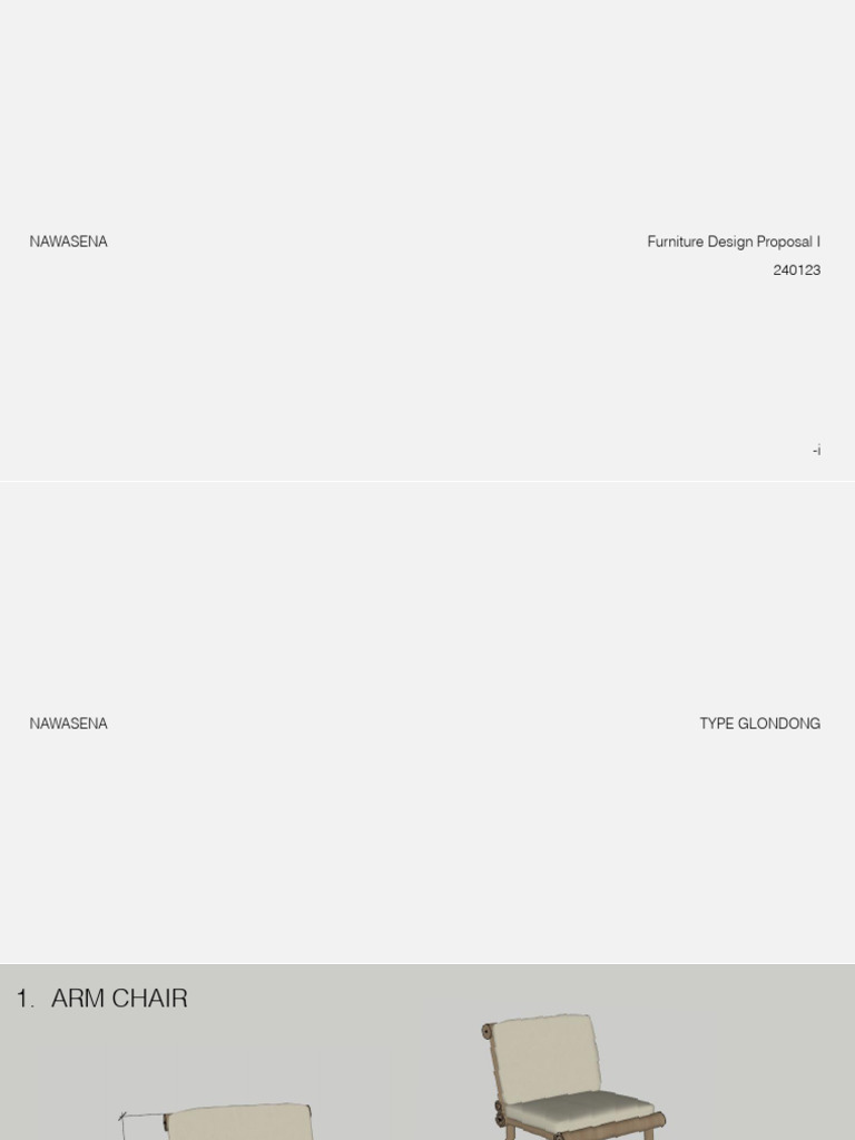 Furniture Design Proposal I | PDF