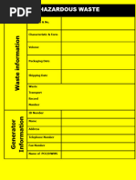 DENR Hazardous Waste Label Template | PDF