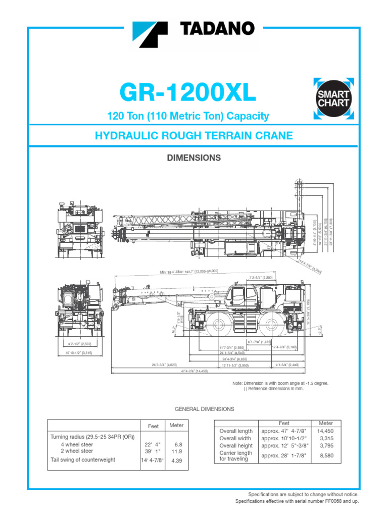 GR 1200 3 00103 - 27apr2018 | PDF | Crane (Machine) | Axle