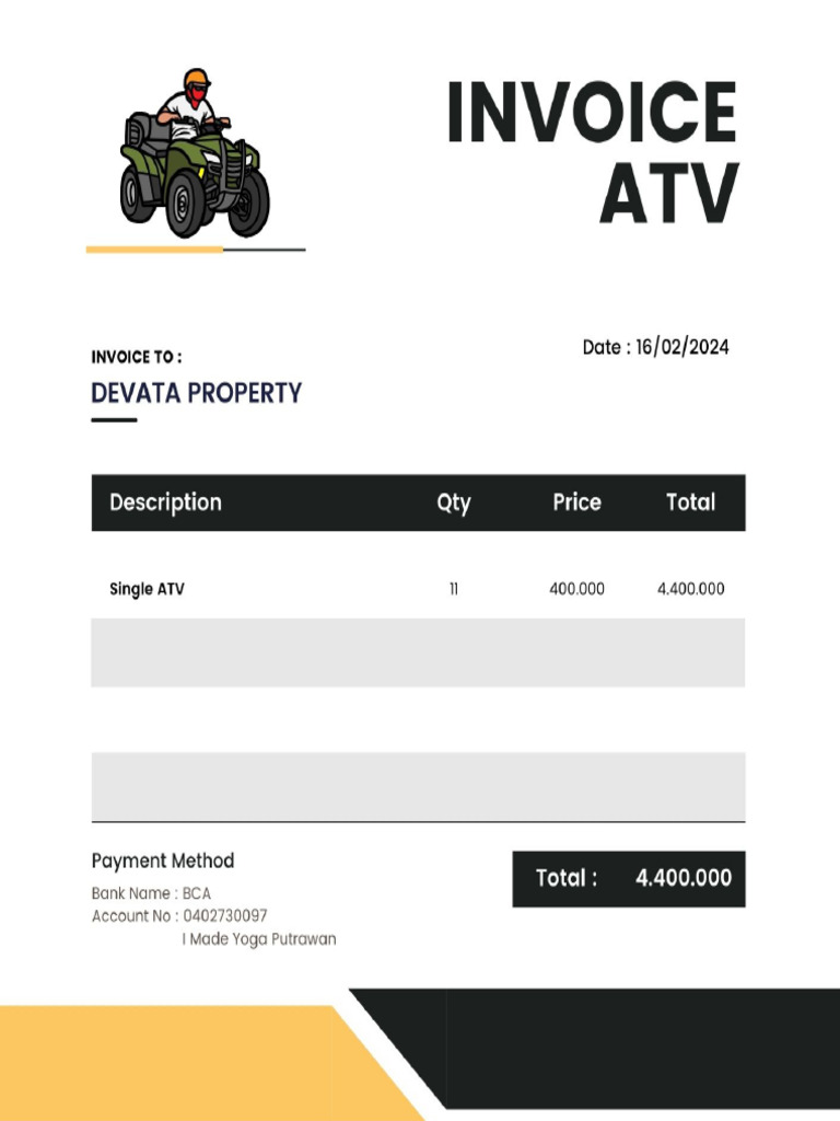 Invoice ATV | PDF