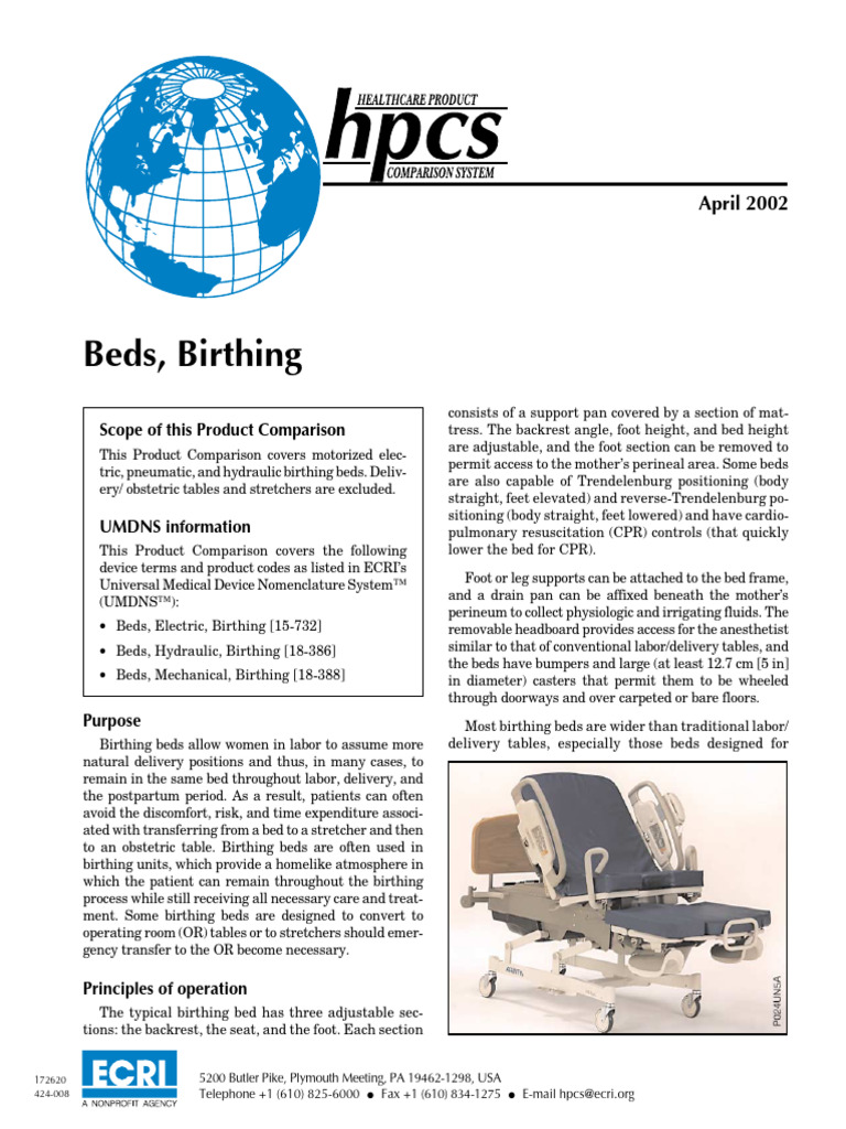 01 - Beds, Birthing | PDF | Health Care | Childbirth