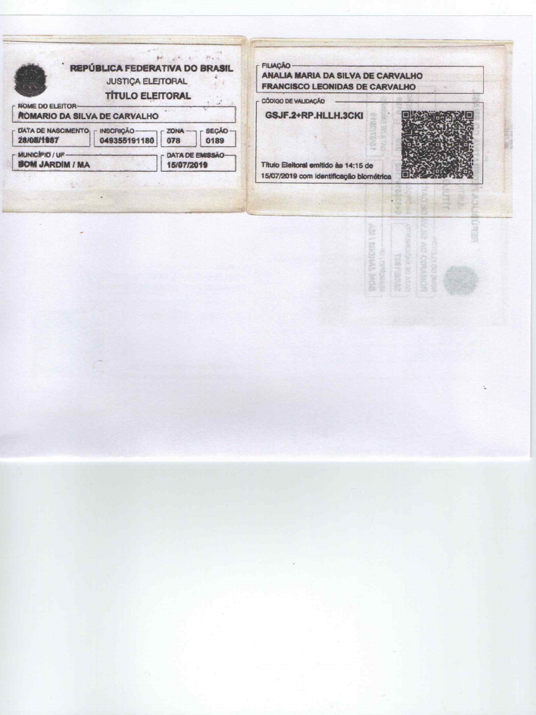 Título de Eleitor | PDF