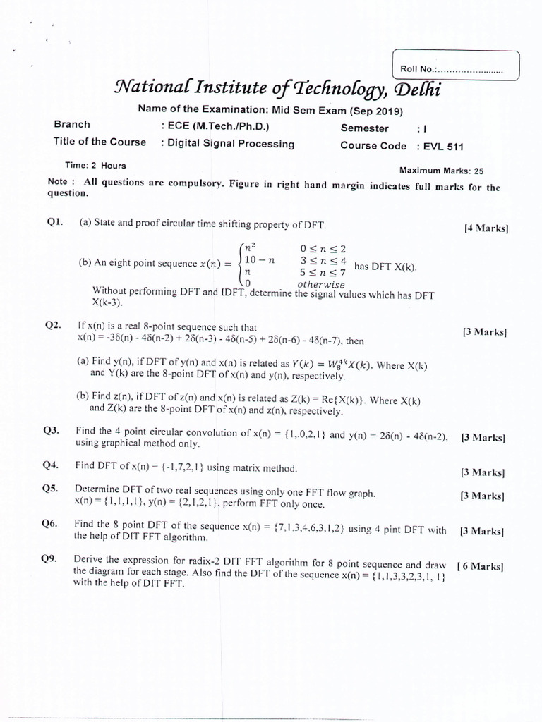 Q1347 - Digital Signal Processing | Download Free PDF | Fast Fourier Transform | Computational ...