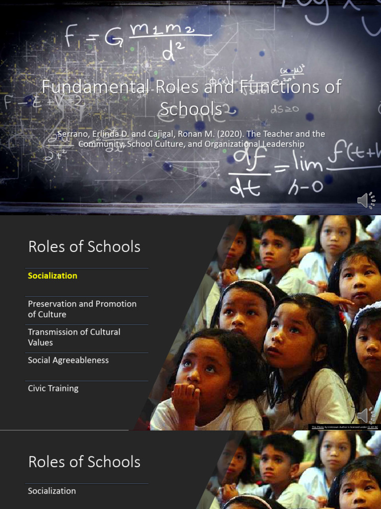 Functions and Roles of Schools | PDF | Society | Creative Commons License