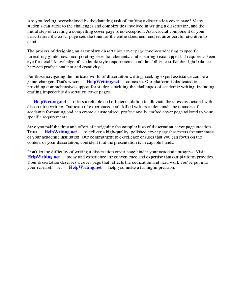 Example Dissertation Cover Page | PDF | Thesis | Automated Teller Machine