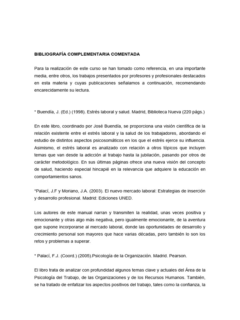 Bibliografia Complementaria y Anexos | PDF | Estrés (biología) | Business