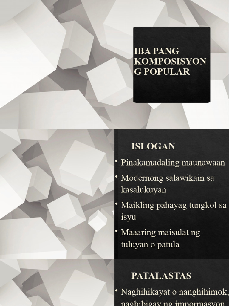 Iba Pang Komposisyong Popular | PDF