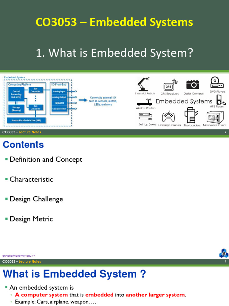 CO3053 - Lecture 1 - What Is Embedded System | PDF | Embedded System ... CO3053 - Lecture 1 - What Is Embedded System | PDF | Embedded System ...