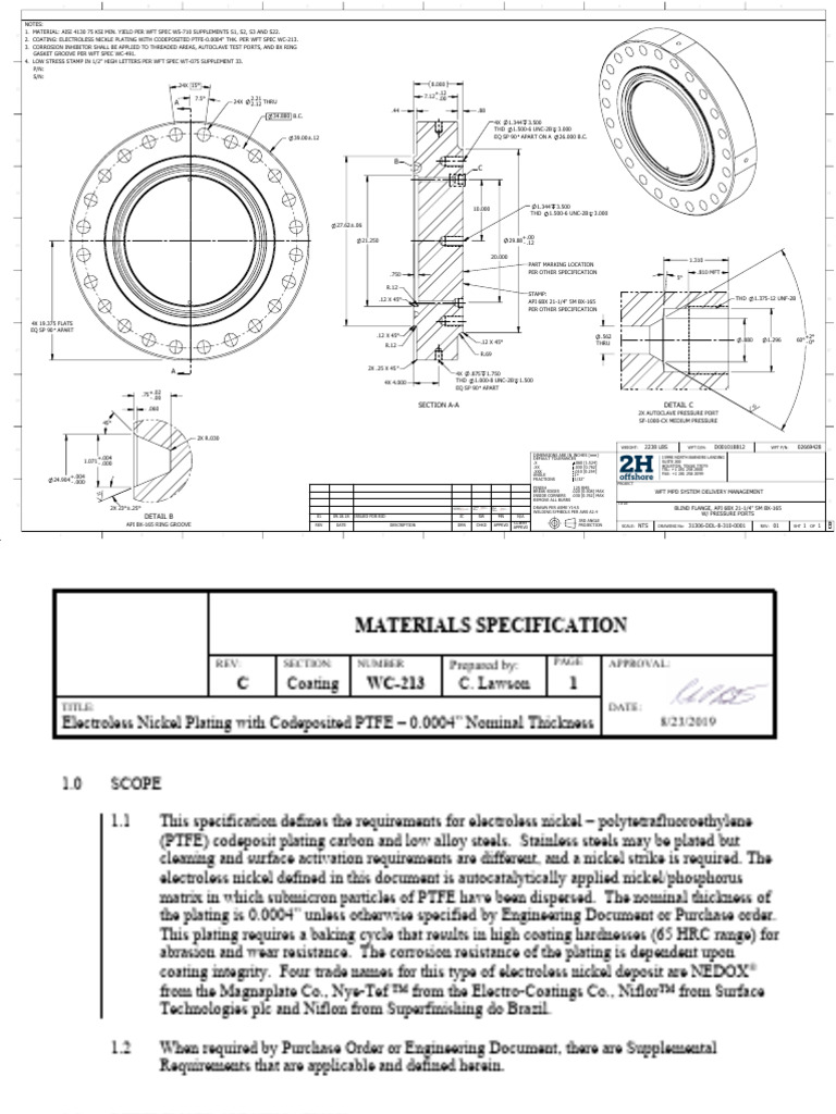FT-MPD-177-2024 - Rev - Fabricação API Blind Flange | PDF | Materials ...