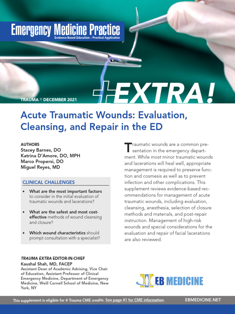 ED Wound Care Guidelines | PDF | Wound | Surgical Suture