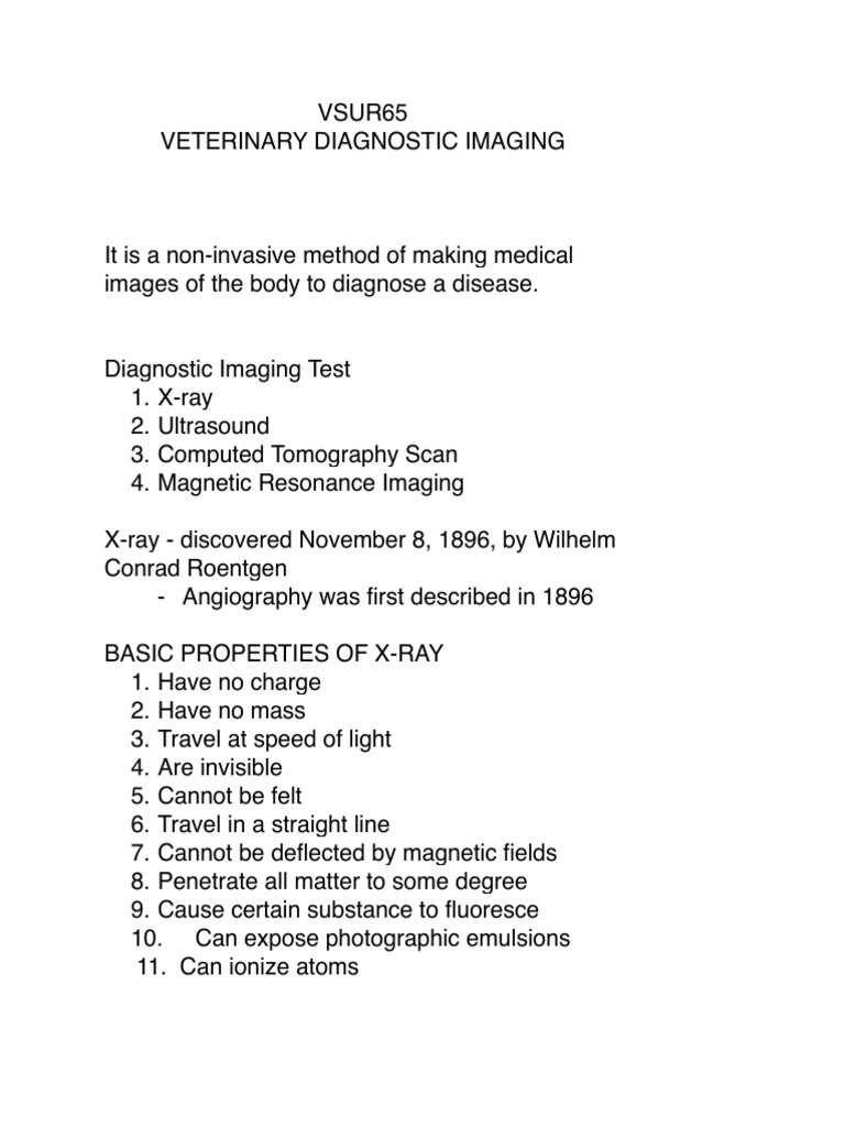 Diagnostic Imaging Hand Outs | PDF | Absorbed Dose | Medical Imaging