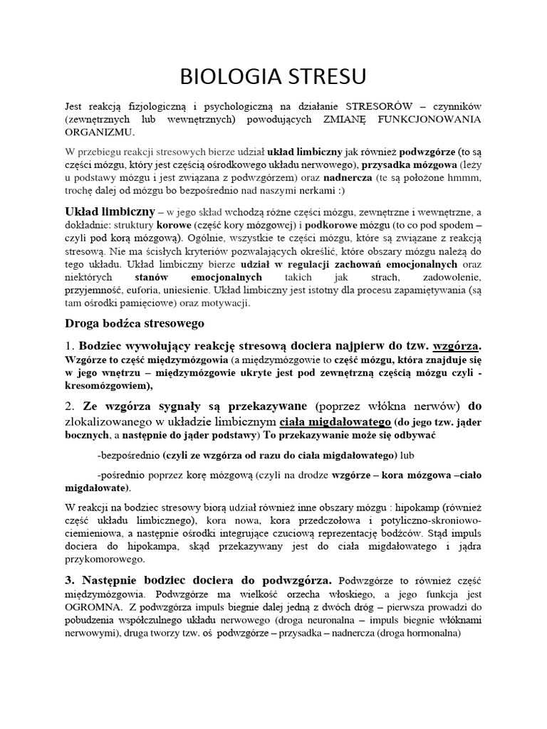 Biologia Stresu | PDF