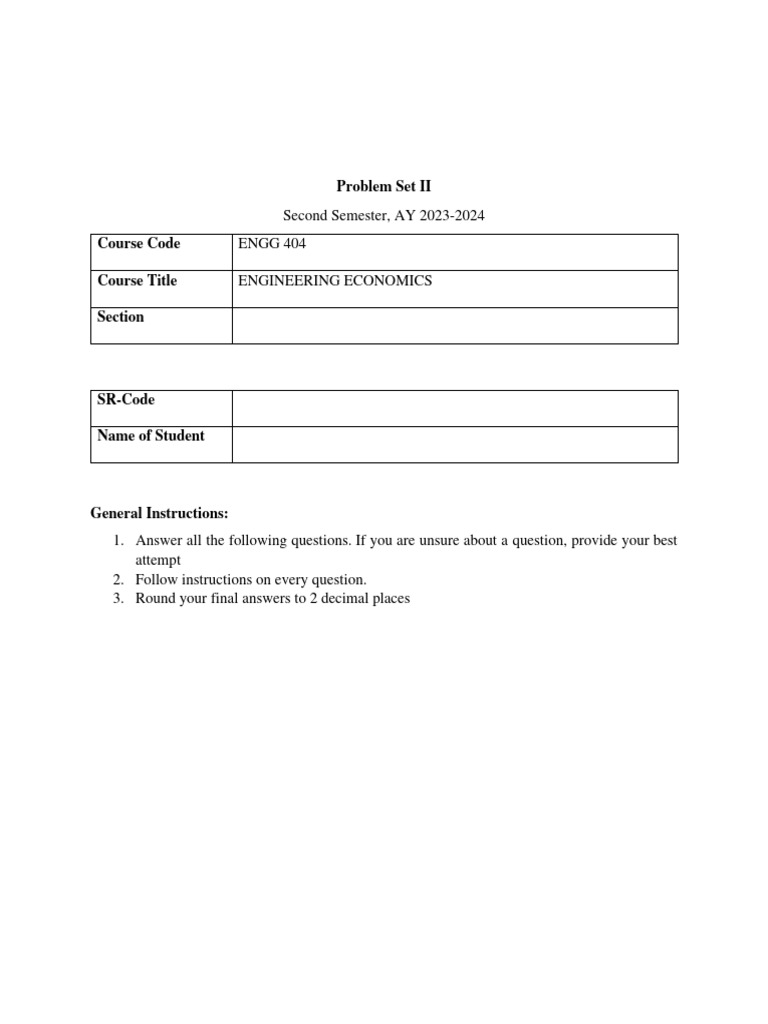 Problem Set II | PDF | Interest | Interest Rates Problem Set II | PDF | Interest | Interest Rates